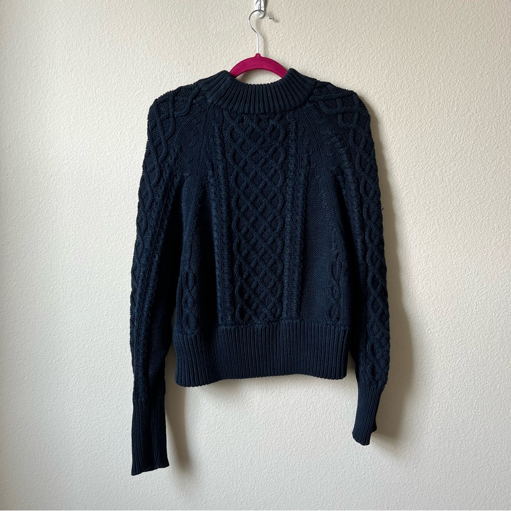 Faithful The Brand Navy Blue Rib Knit Sweater - Gem